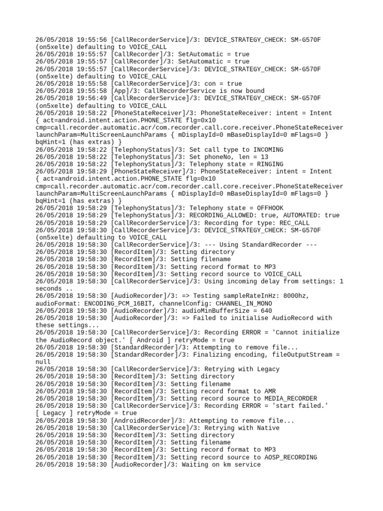 CallRecord Log | PDF | Filename | Computer File