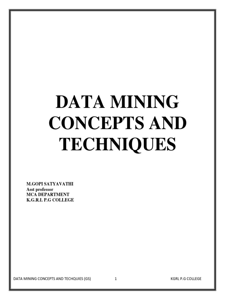 Data Mining Techniques | PDF | Data Warehouse | Data Model Data Mining Techniques | PDF | Data Warehouse | Data Model