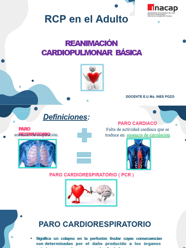 Clase 3 RCP Adultos | PDF | Reanimación cardiopulmonar | Paro cardíaco
