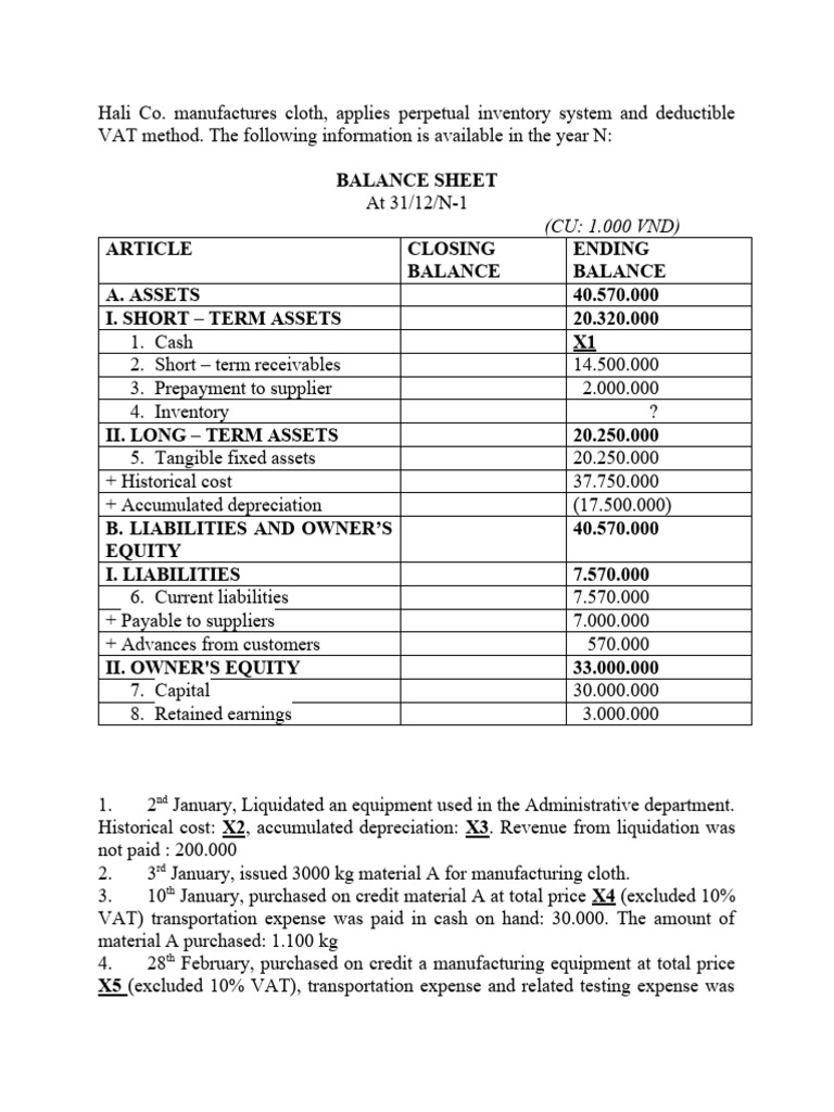 Kiểm tra KTTC 1 | PDF | Depreciation | Expense