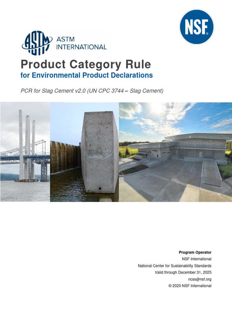 PCRSlagCement 2020 | Download Free PDF | Cement | Life Cycle Assessment