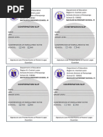 Confirmation Slip (Enclosure No. 2, DepEd Memo No. 32, S. 2024) | PDF