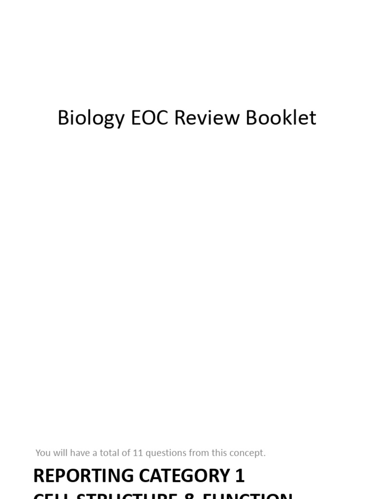 Biology EOC Study Guide | PDF | Cell (Biology) | Eukaryotes