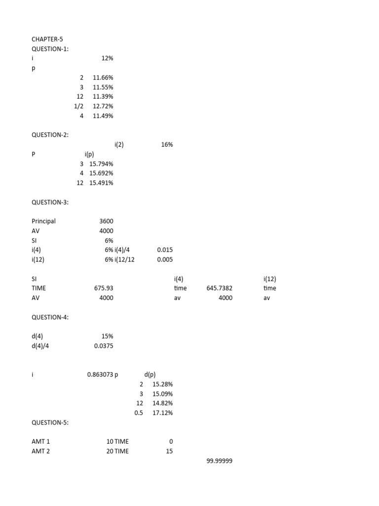 Chapter 5 7 Excel | PDF