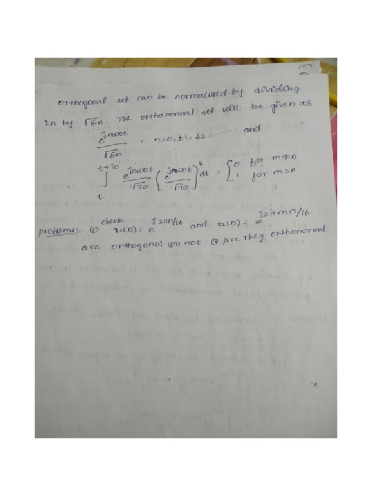 SS Unit 1 - Orthogonality | PDF