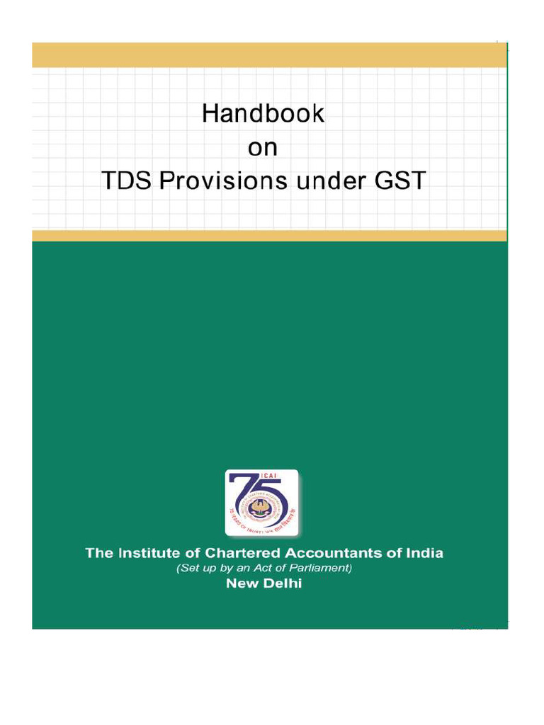 Handbook On Tds Provisions Under GST | Download Free PDF | Value Added ...