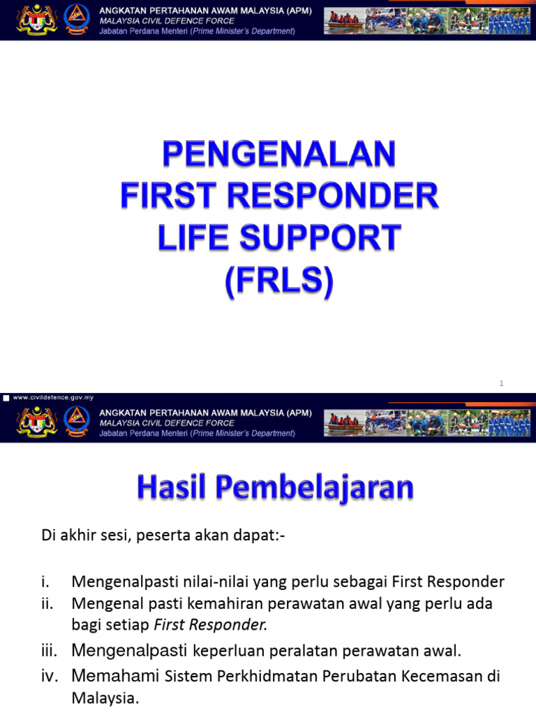 Slide Master Apm-Pengenalan First Responder | PDF