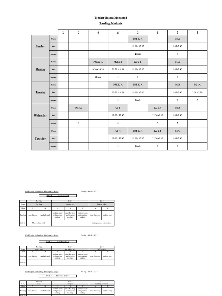 Reading Plan | PDF