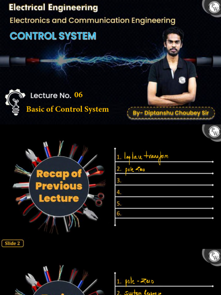 Basic of Control System 06 - Class Notes (By Diptanshu Sir) | PDF