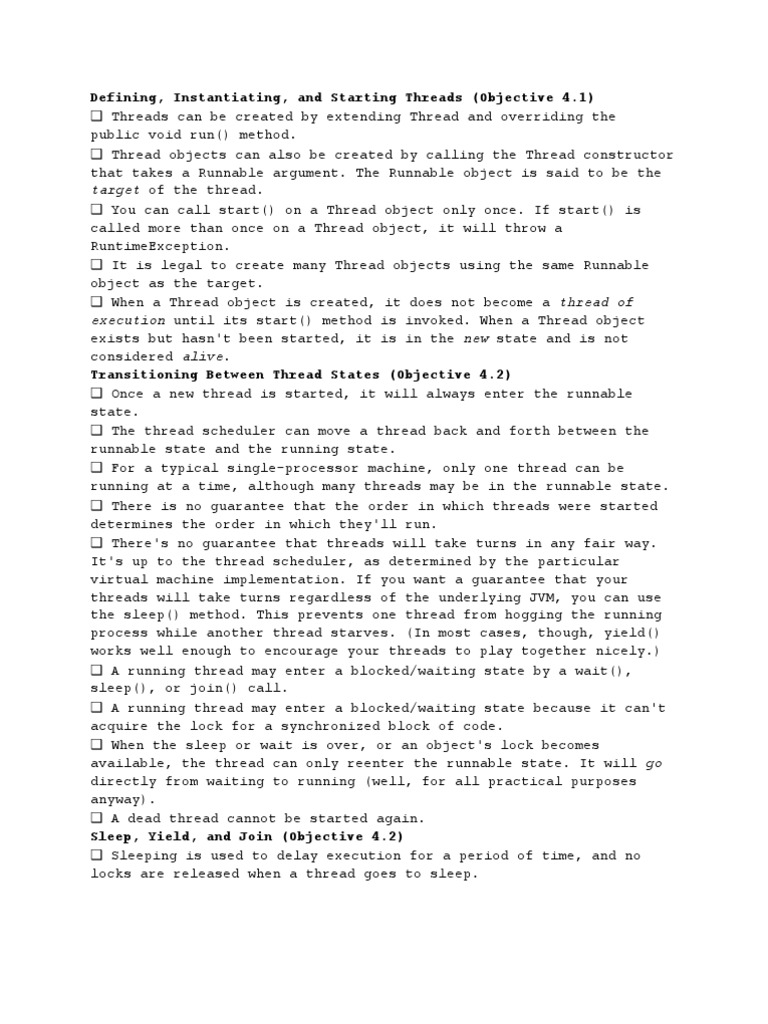 Target of The Thread.: Defining, Instantiating, and Starting Threads ...