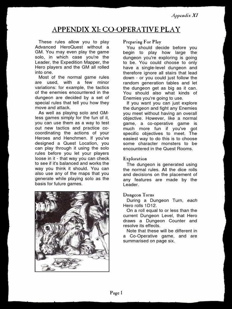 02 - Advanced HeroQuest Reforged Appendix 11 - Co-Op Play (2023-01-15 ...