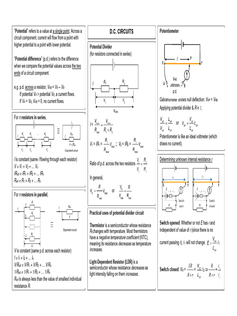 14 DC Circuit | PDF | Resistor | Electrical Resistance And Conductance