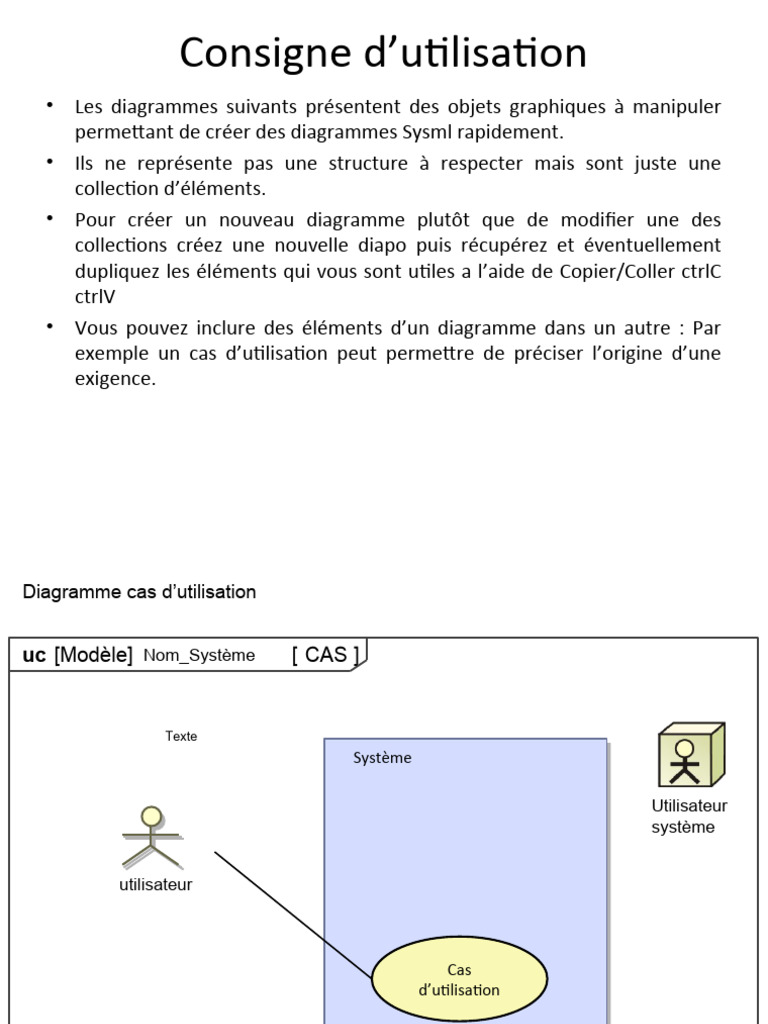 2 SYSML A Completer | PDF | Cas d'utilisation