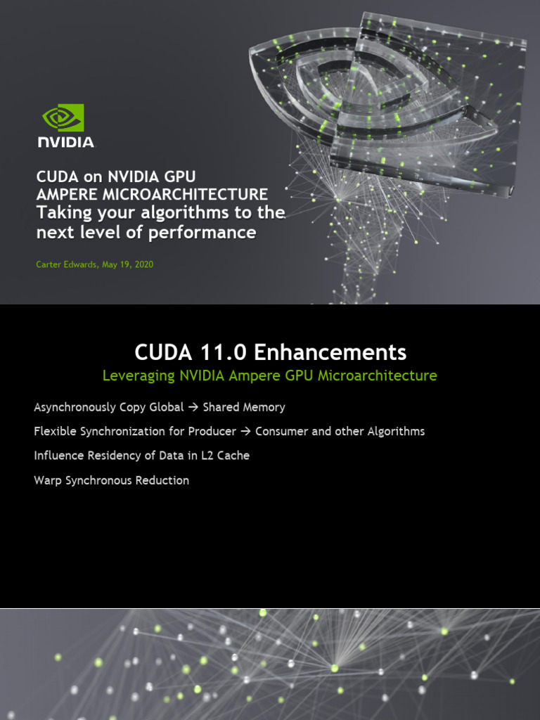 S21170 Cuda On Nvidia Ampere Gpu Architecture Taking Your Algorithms To The Next Level Of 