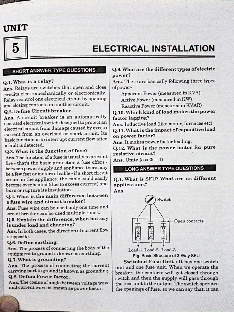 Electrical Installation Unit 5 Bee | PDF