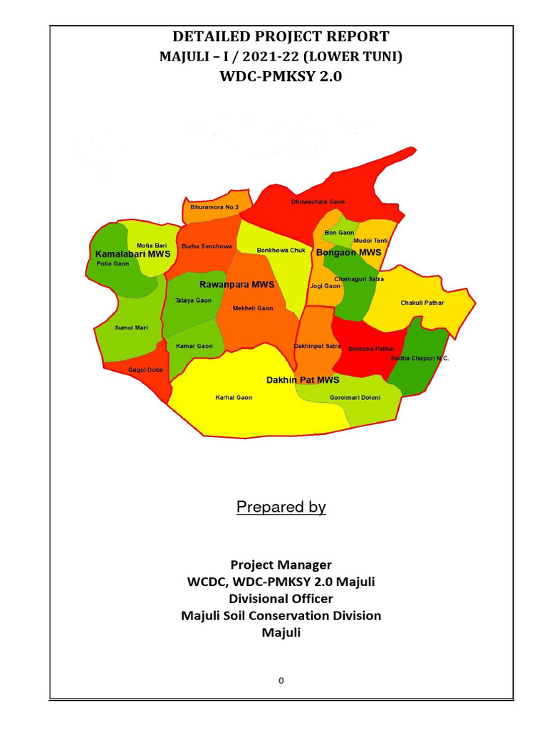 Majuli-I Watershed Project Report 2021-22 | PDF | Groundwater | Rain