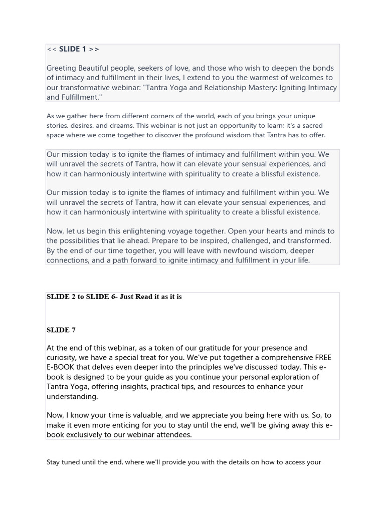 Tantra Script For KYLA | PDF | Tantra | Orgasm