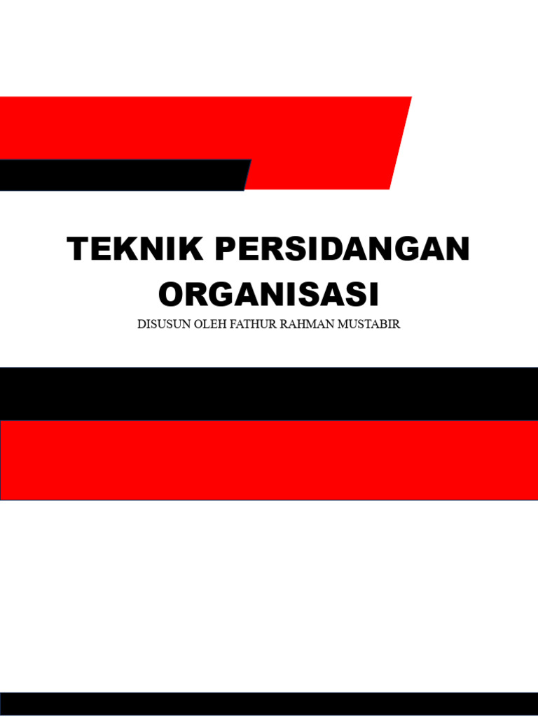Teknik Persidangan dalam Organisasi | PDF
