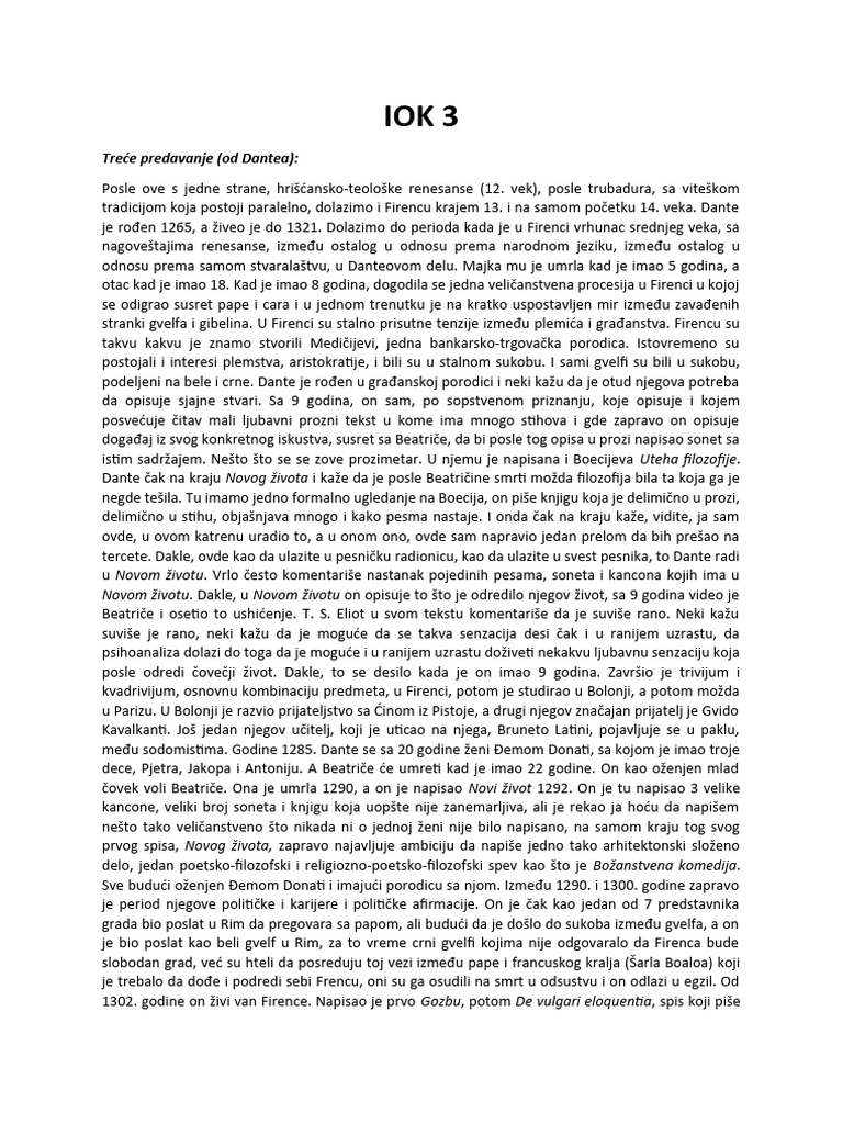 IOK 3 - Predavanja | PDF