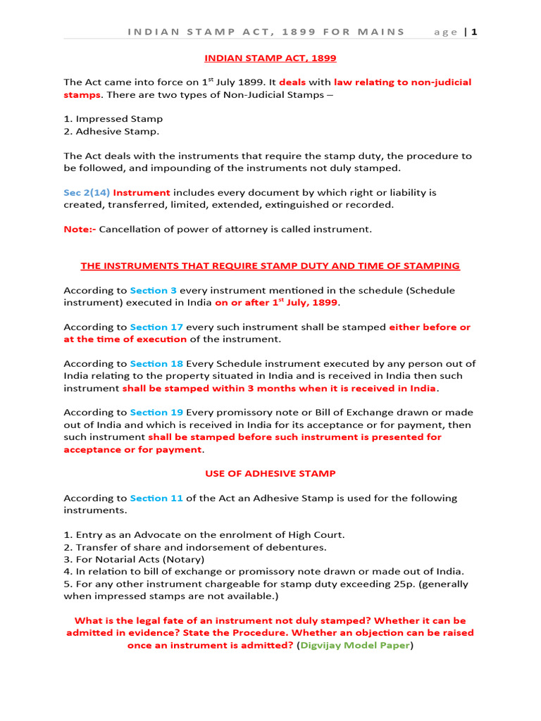Section 19 of Indian Stamp Act Explained | PDF | Judge | Negotiable ...