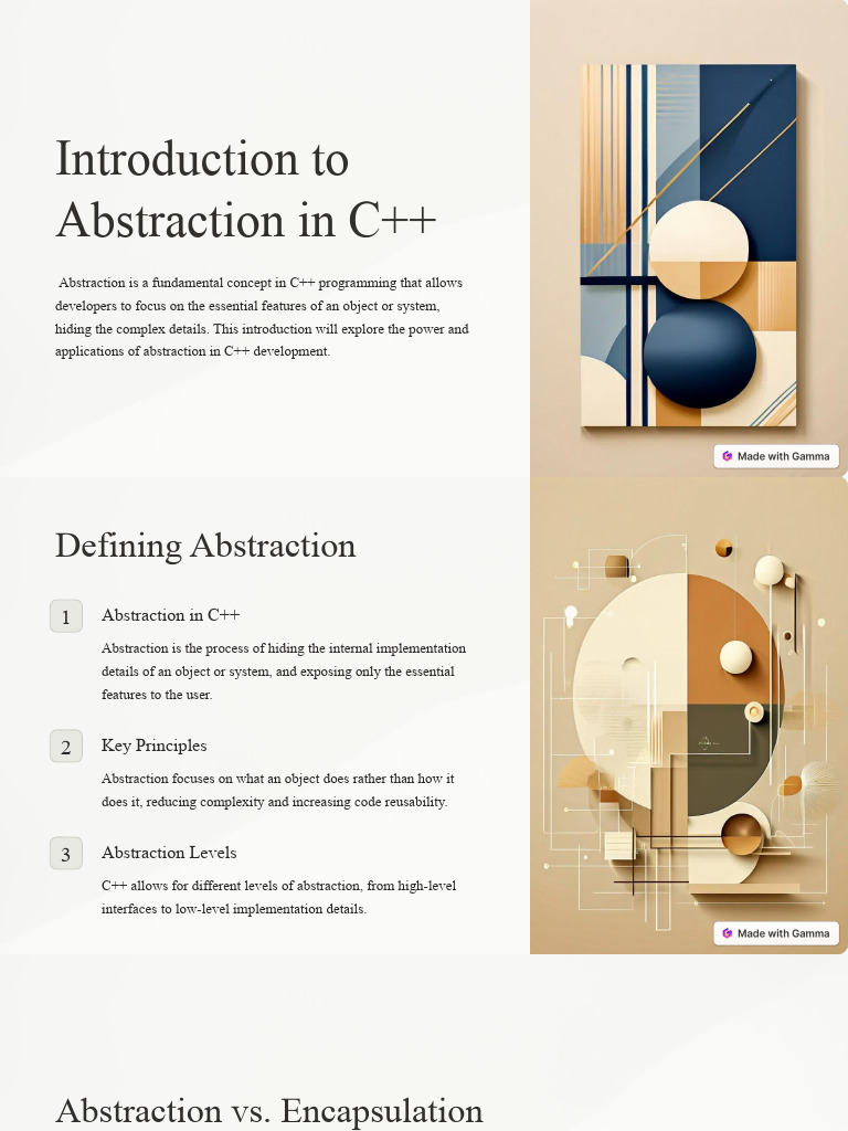 Introduction To Abstraction In C Pdf Abstraction Computer Science Class Computer