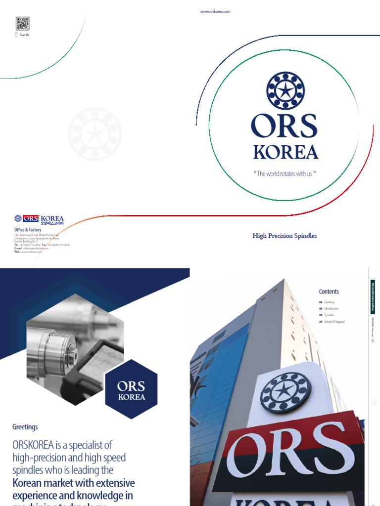 ORS Korea Catalogue (Spindle) | PDF | Bearing (Mechanical) | Grinding ...