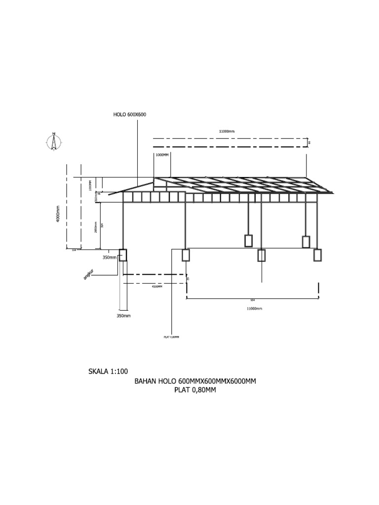 Detail Kanopi Ipal | PDF