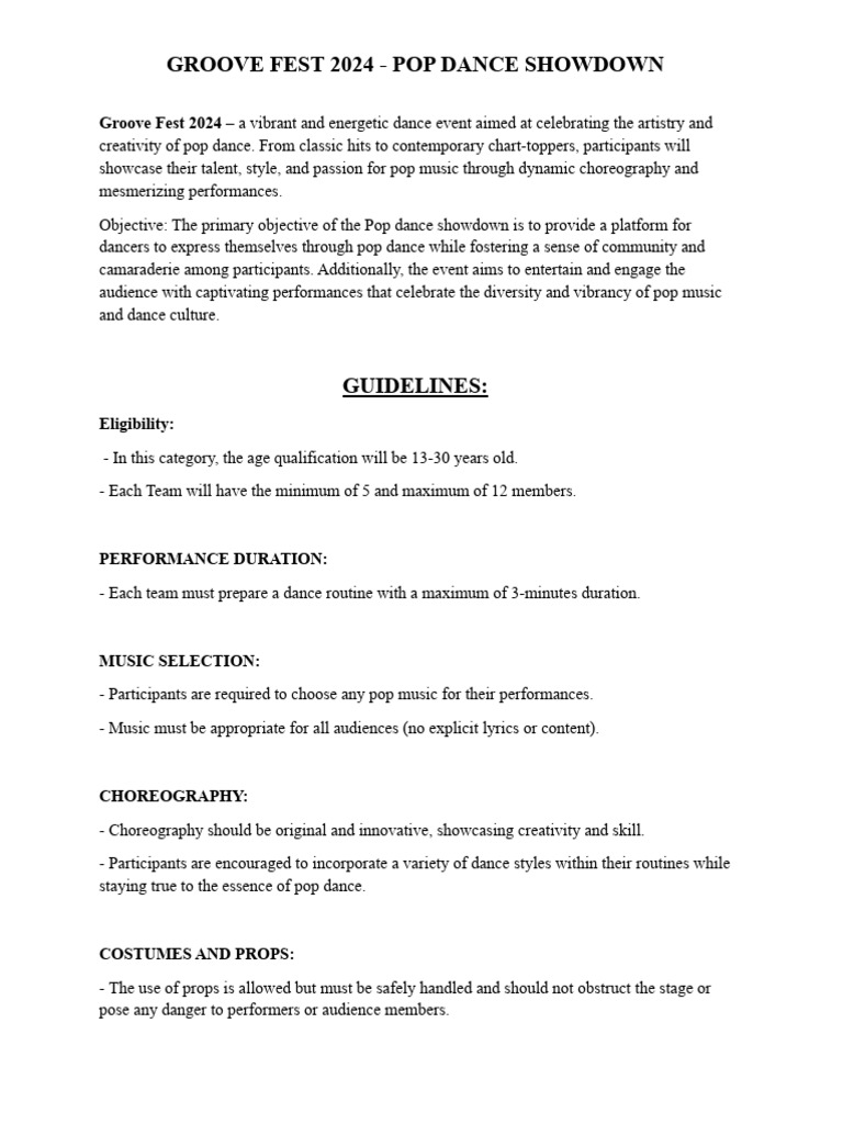 Groove Fest 2024 | PDF | Dances | Creativity