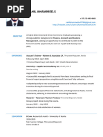 CMA Fresher Resume Sample | PDF