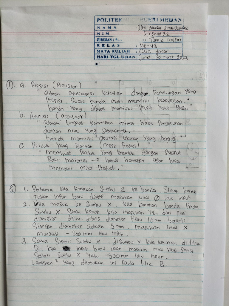 Lju CNC Dasar Jefri Zakaria Simanjuntak 4B | PDF