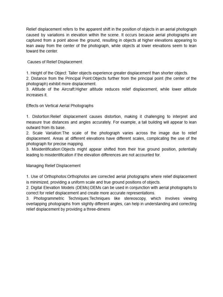 Relief Displacement | PDF