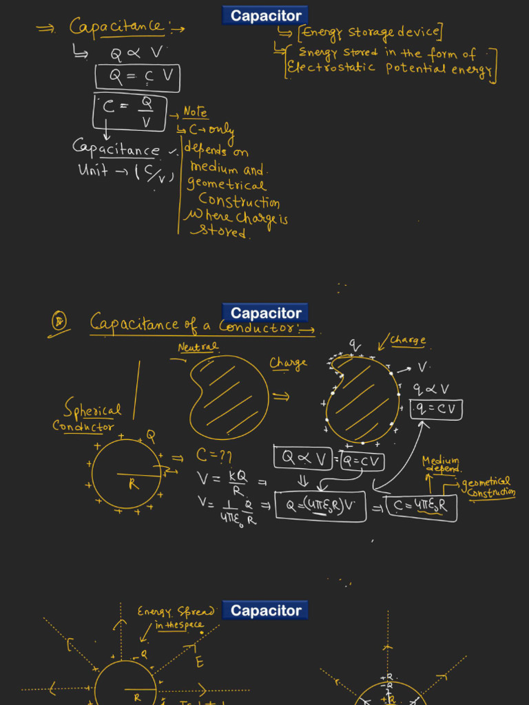 Capacitor - L-01 (Class Notes) (15 Files Merged) | PDF Capacitor - L-01 (Class Notes) (15 Files Merged) | PDF