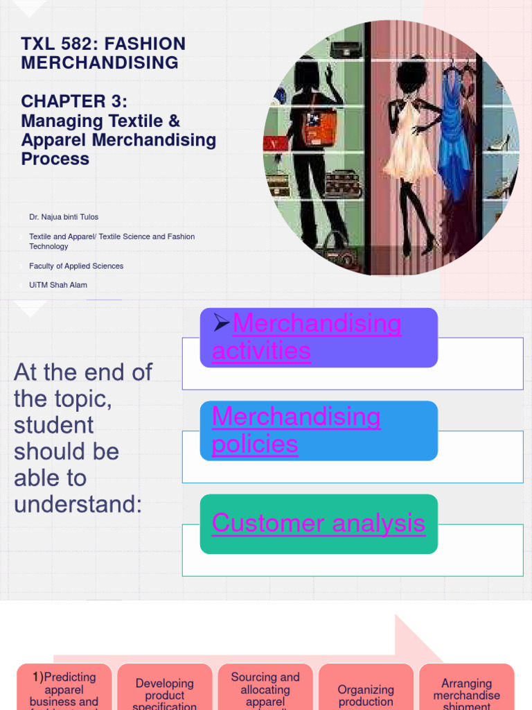 Textile & Apparel Merchandising Guide | PDF | Retail | Market Segmentation