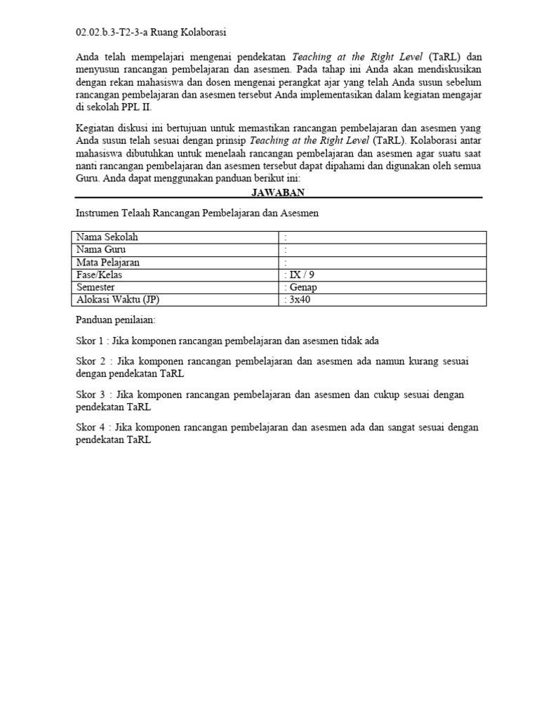 02.02.b.3-T2-3-A Ruang Kolaborasi | PDF | Karier & Perkembangan