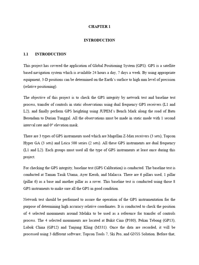 Report Gps Group Kite 1 Pdf Surveying Global Positioning System