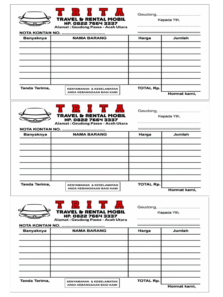 Bon Trio Siap Cetak | PDF
