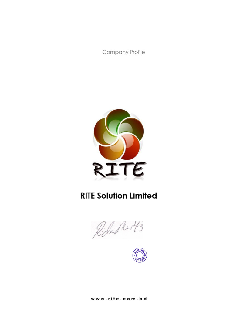 RITE Solution Limited: Company Profile | PDF | Computer Network | Desktop Virtualization