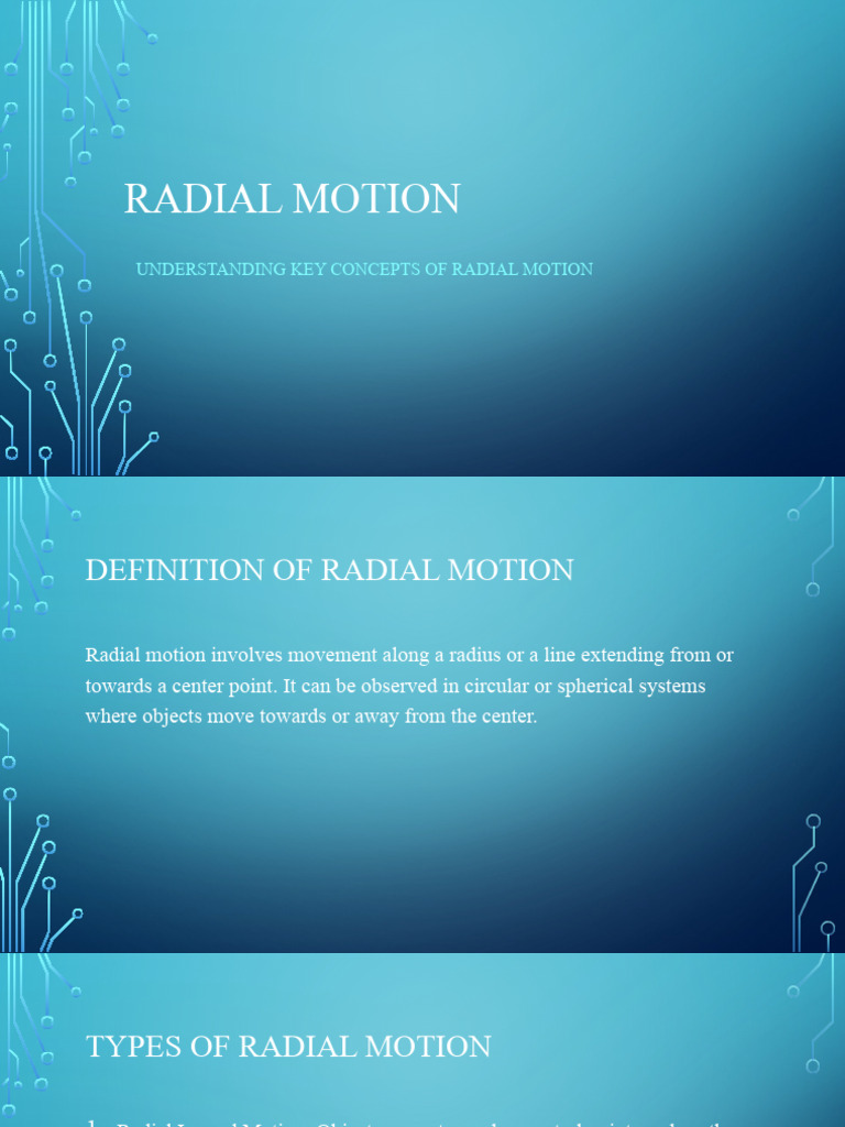 Radial Motion1 | PDF