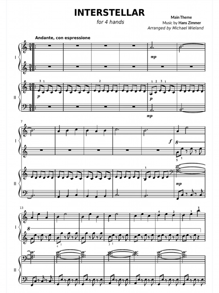 Interstellar 4 Hands | PDF