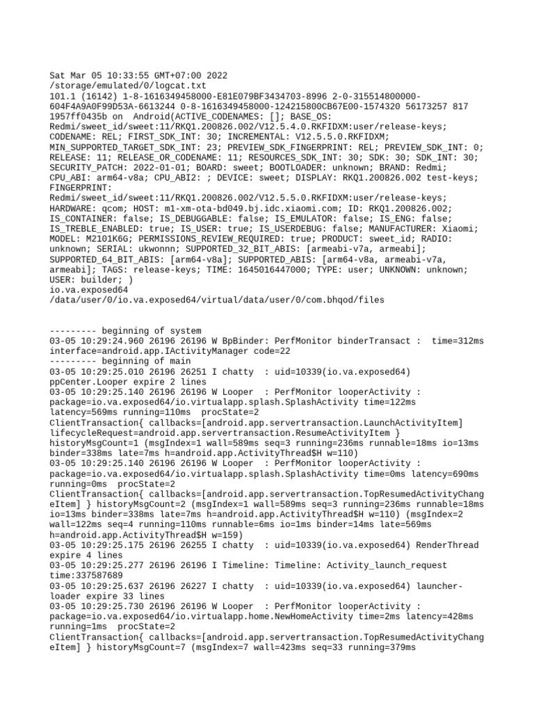 Logcat | PDF | Android (Operating System) | Software
