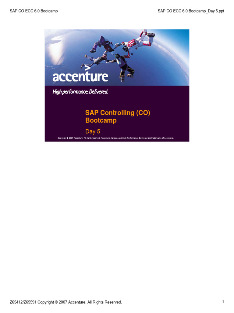 SAP CO ECC 6.0 Bootcamp - Day 5 | PDF | Expense | Information