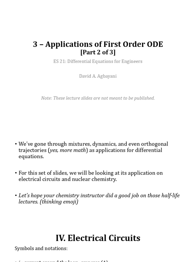 3b Applications Ordinary FOE Part 2 | PDF | Electrical Network | Voltage 3b Applications Ordinary FOE Part 2 | PDF | Electrical Network | Voltage