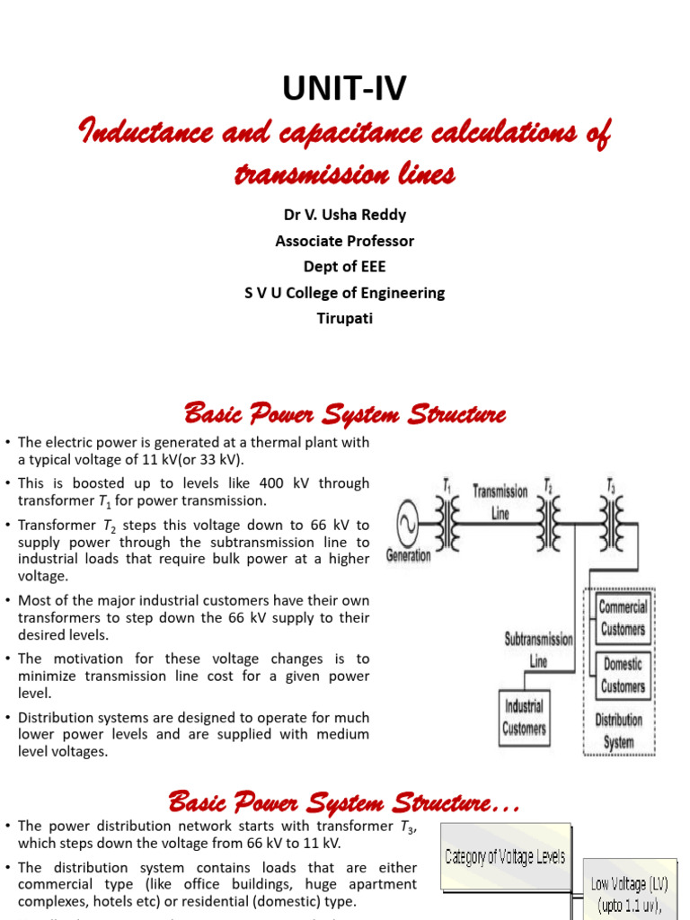 Inductance and Capacitance Calculations of Transmission Lines | PDF ...