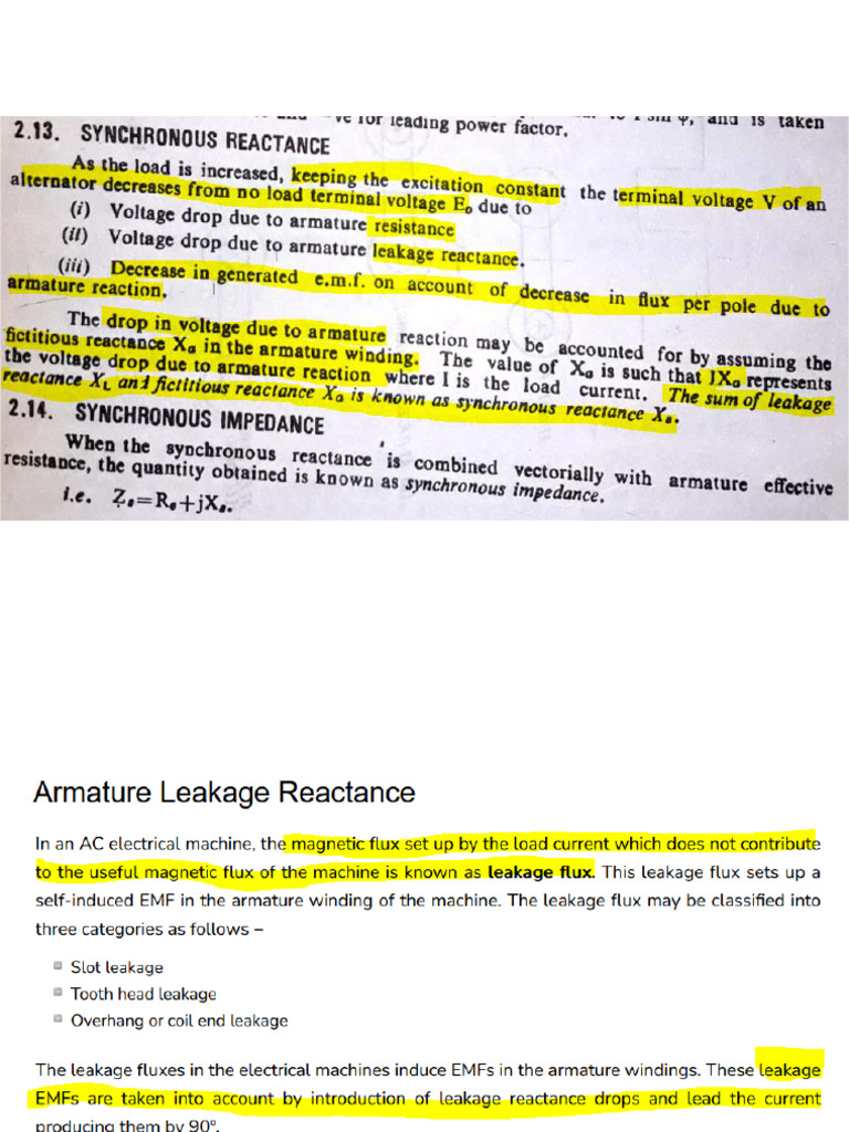 Unit 3 IMSM Part 2 XS, Eqi CKT, Phasor Dia | PDF