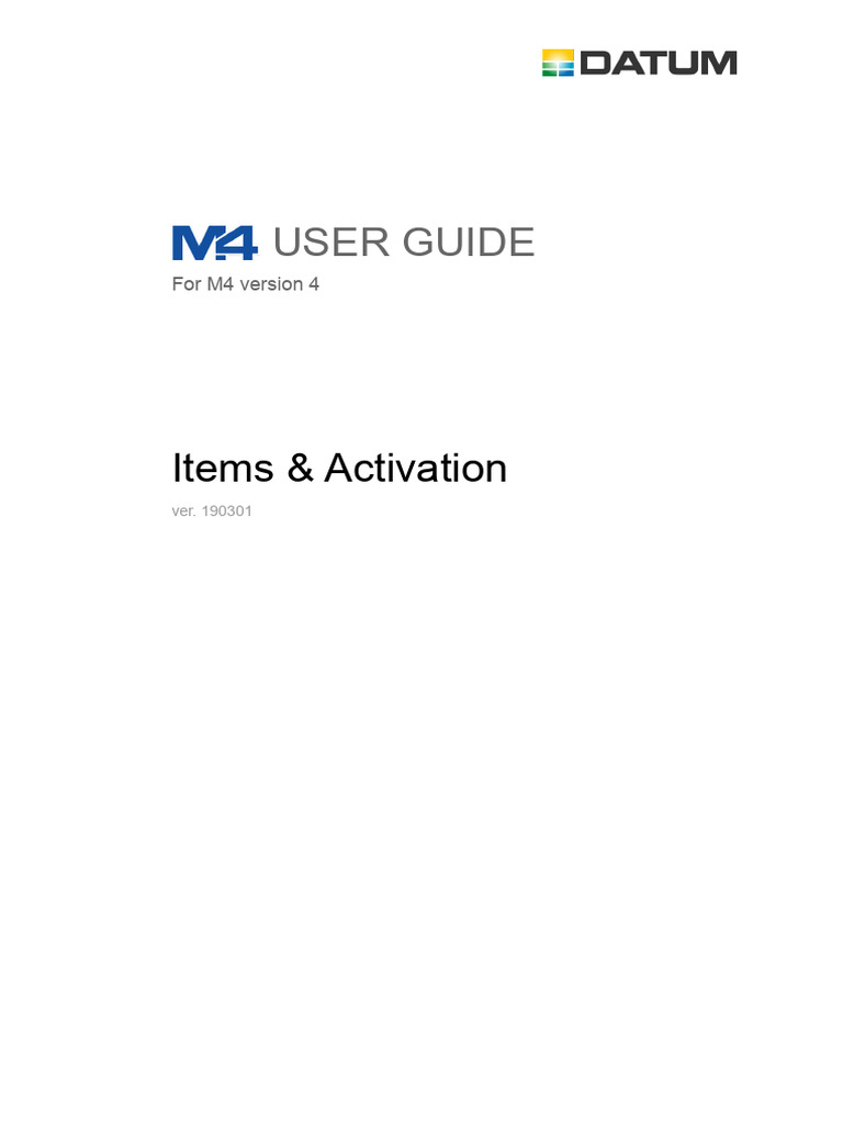 Items & Activation | PDF | Business | Finance & Money Management