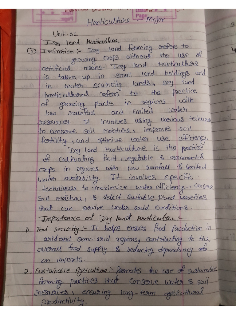 Horticulture Major 6th Sem Notes Kapil | PDF