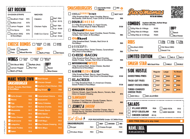Za Rocomamas Menu 496964845d | PDF