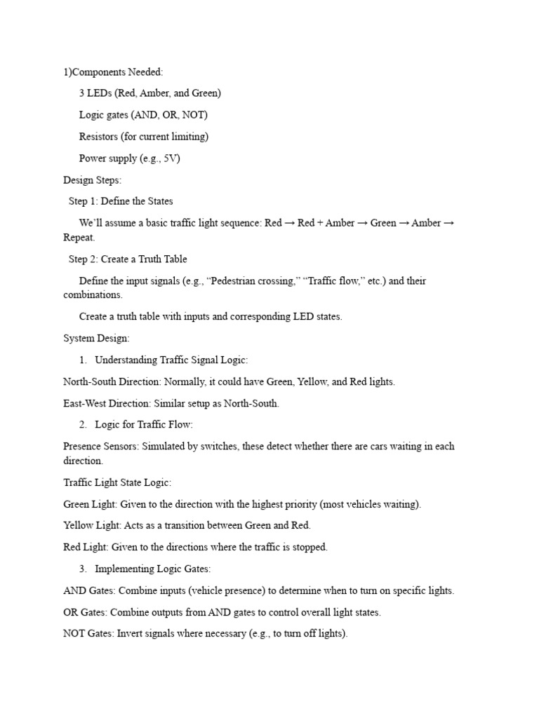 Document | PDF | Traffic Light | Logic Gate