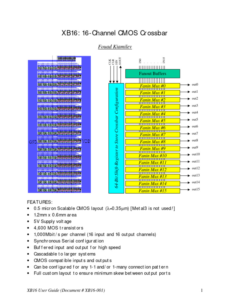 Example Xbar Doc | PDF | Input/Output | Cmos