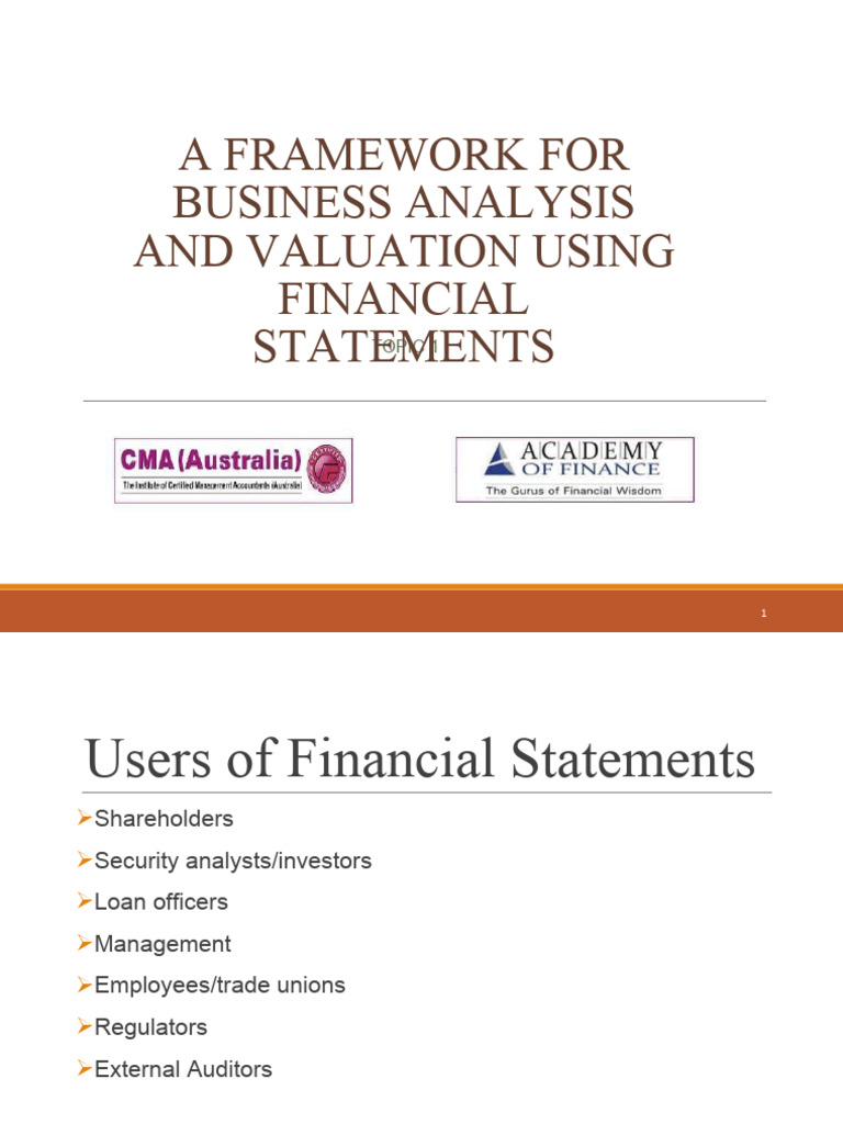 Topic 1 A Framework For Business Analysis and Valuation | PDF | Audit ...